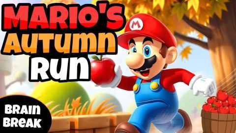 Brain Break Land: Mario's Autumn Run - NETFLEX Kids
