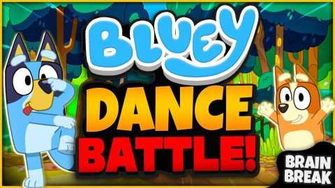 P.E. with Mr. G: Bluey Dance Battle | Brain Breaks For Kids | Bluey ...