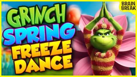 Matthew Wood: Spring Grinch Freeze Dance Spring Brain Break Yoga Freeze ...