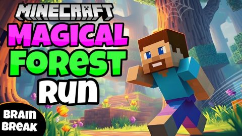 Brain Break Land: Minecraft Magical Forest Treasure Run Fitness Run ...