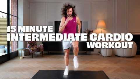 The Body Coach TV by Joe Wicks: 15 Minute Intermediate Cardio Hiit ...