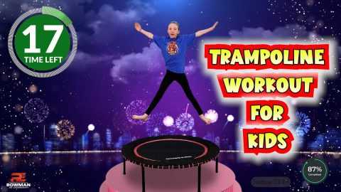 PE Bowman: Trampoline Workout For Kids & Families - Beginner Trampoline ...